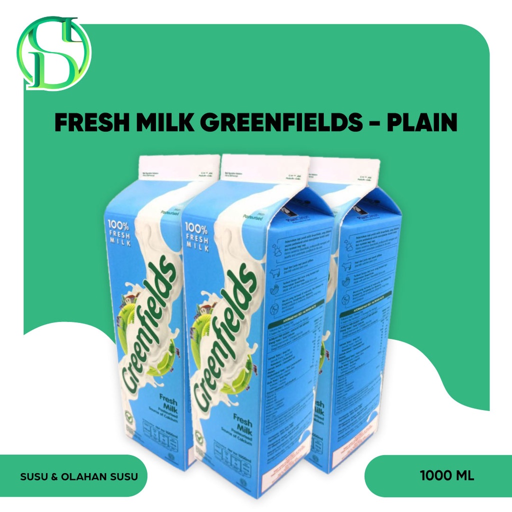 Jual SUSU FRESH MILK GREENFIELDS 1 LITER | GREENFIELD PASTEURISASI ...
