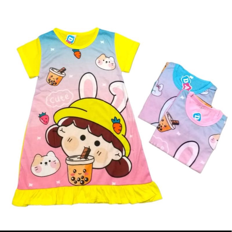 Jual DASTER ANAK PEREMPUAN DEDINA SLIDE Boba 10/14 | Shopee Indonesia