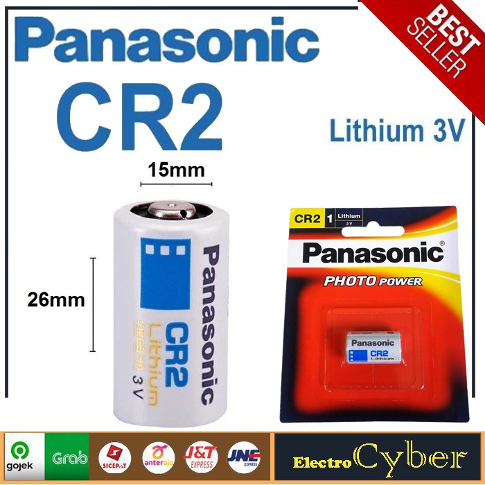 Jual Panasonic CR2 3v Lithium Photo battery batere baterai batre | Shopee Indonesia