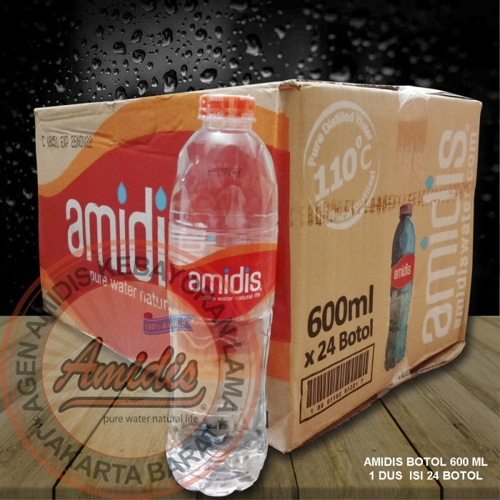 Jual AIR MINERAL AMIDIS BOTOL TANGGUNG 600 ML PER DUS ISI 24 PCS ...