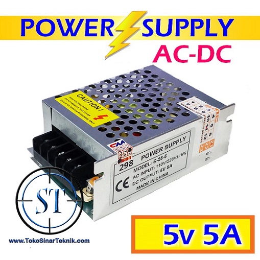 Jual Power Supply Switching 5A 5V Input AC 220V PSU Adaptor CCTV Lampu ...