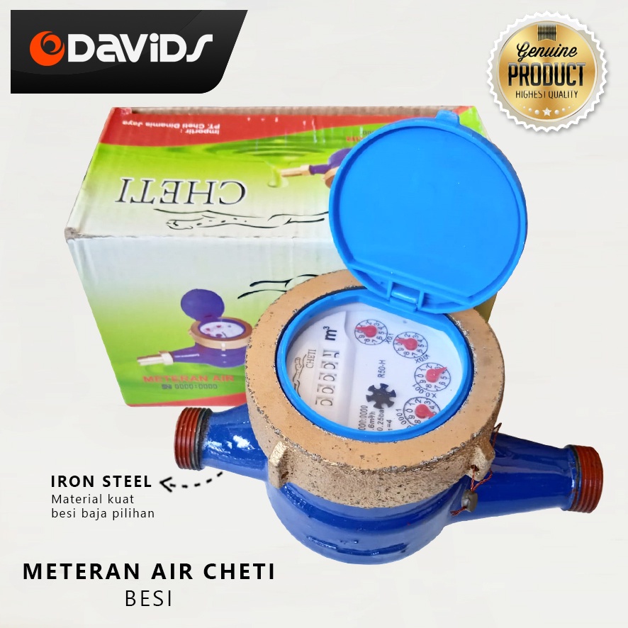 Jual Meteran Air Pdam Meter Pam Besi Water Cheti | Shopee Indonesia