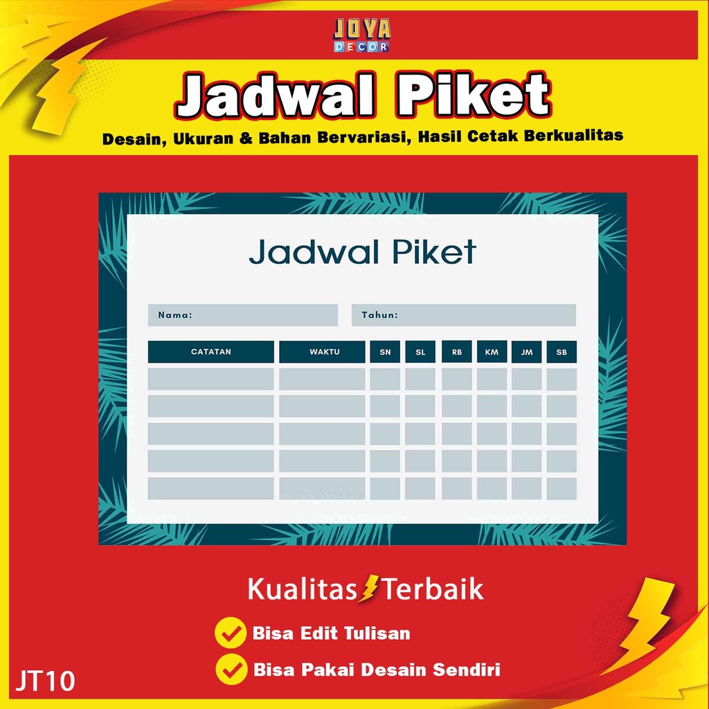 Jual Poster Jadwal Piket Sekolah Aesthetic Kegiatan Mingguan | Shopee ...