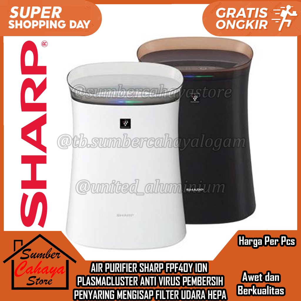 Jual Sharp Air Purifier FP F40Y Plasmacluster Hepa 30 M2 Filter ...