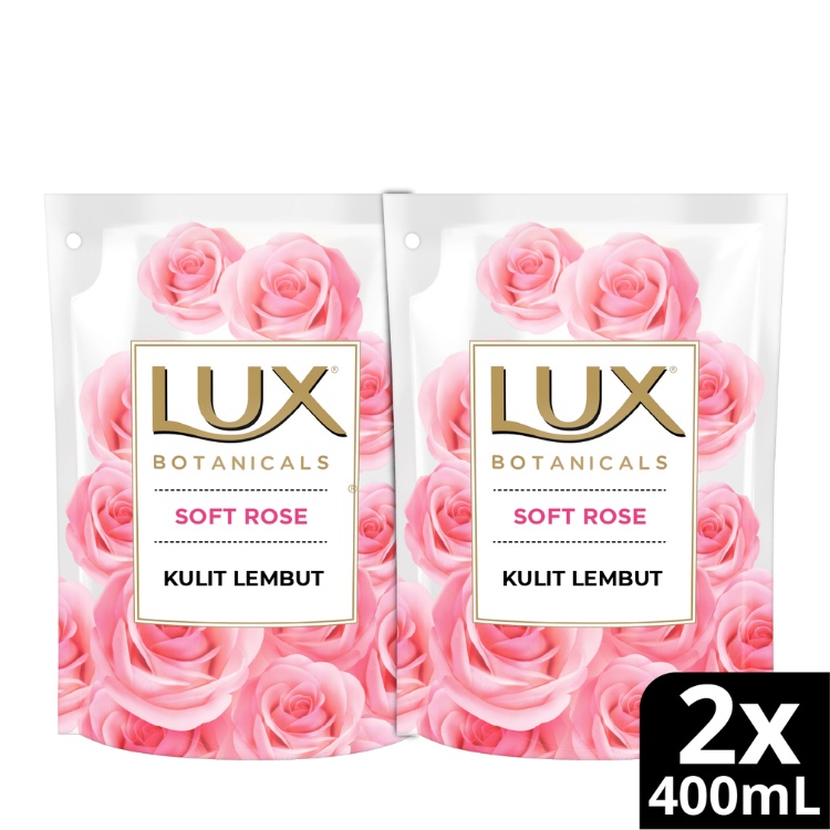 Jual Lux Botanicals Sabun Mandi Cair Soft Rose 400 mL x2 | Shopee Indonesia