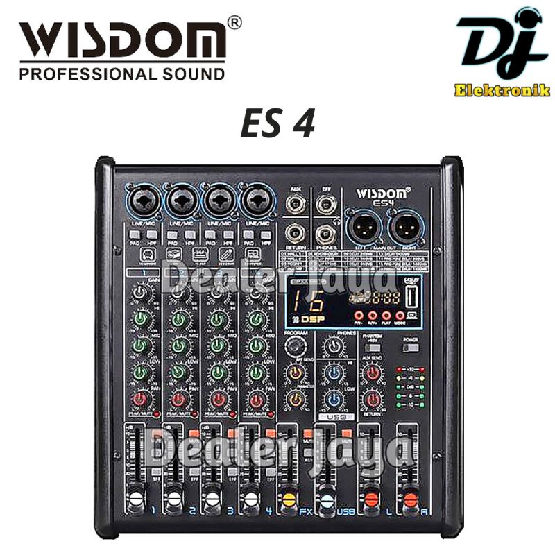 Jual Mixer Analog Wisdom ES 4 / ES4 - 4 channel | Shopee Indonesia