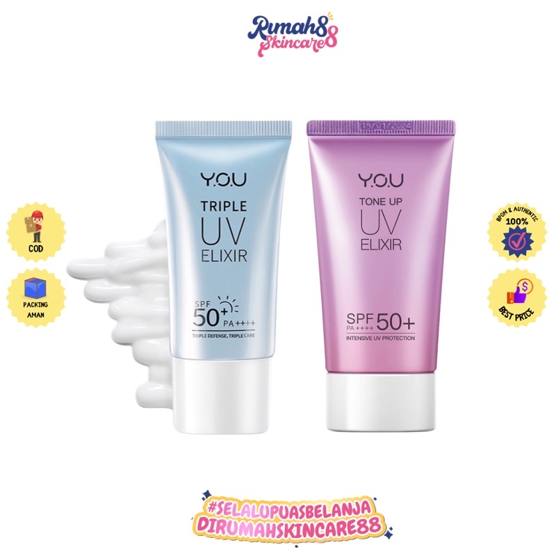 Jual YOU Tone Up UV Elixir SPF 50+ PA++++ | Triple UV Elixir SPF 50+ PA++++ | Sunscreen Y.O.U ...