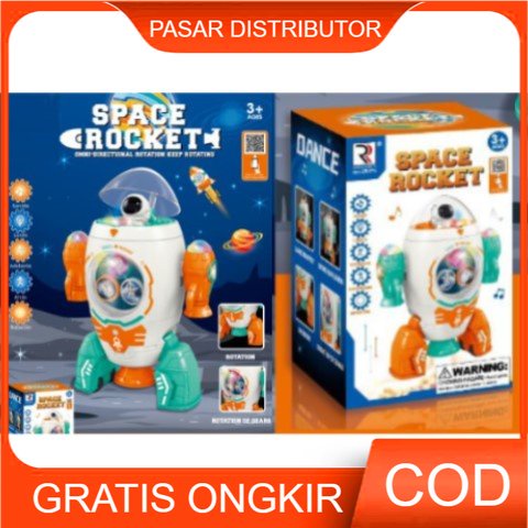 Jual Mainan Anak SPACE ROCKET Mainan Roket Musik Dan Lampu Edukasi Anak ...