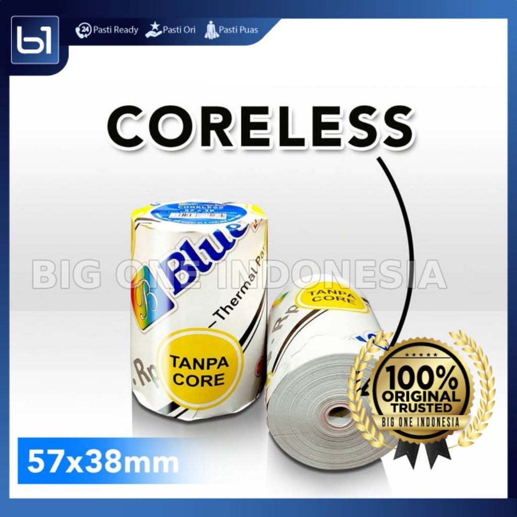 Jual Blueprint Thermal Paper Roll 57x38mm, Kertas Thermal 57x38 MM ...