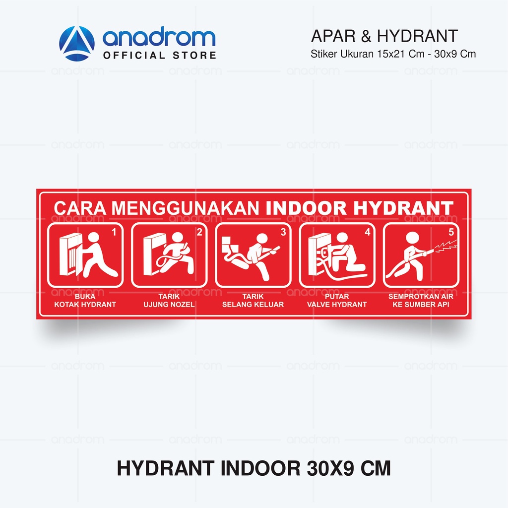 Jual Stiker Cara Penggunaan Apar & Hydrant I Size 15x21 Cm - 30x9 Cm I ...