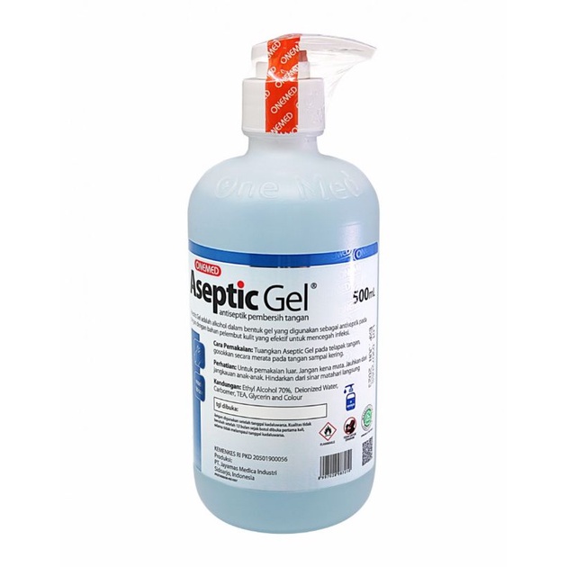 Jual Aseptic Gel Hand Sanitizer 500ml+Dispenser OneMed | Shopee Indonesia