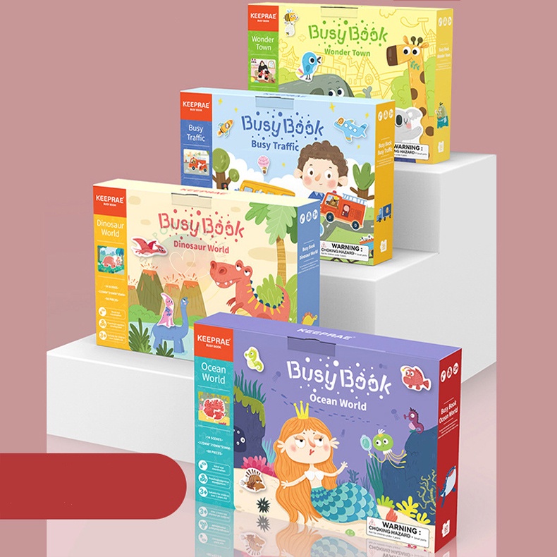 Jual INSTAN 14 Scences Montessori Busy Book Quiet Paste Book Activity ...