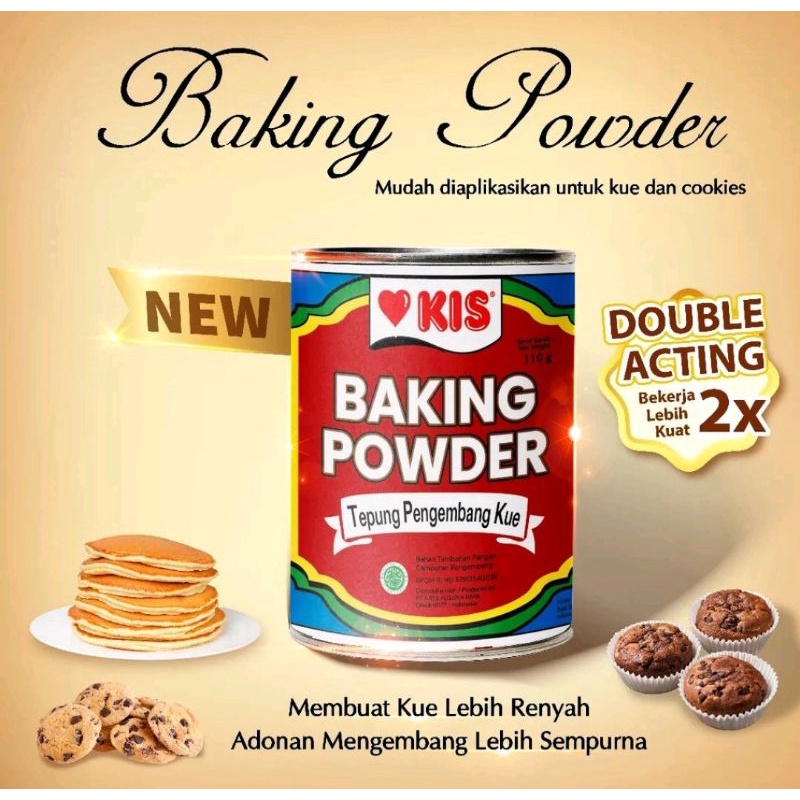 Jual KIS Baking Powder Double Acting 110 Gram | Shopee Indonesia