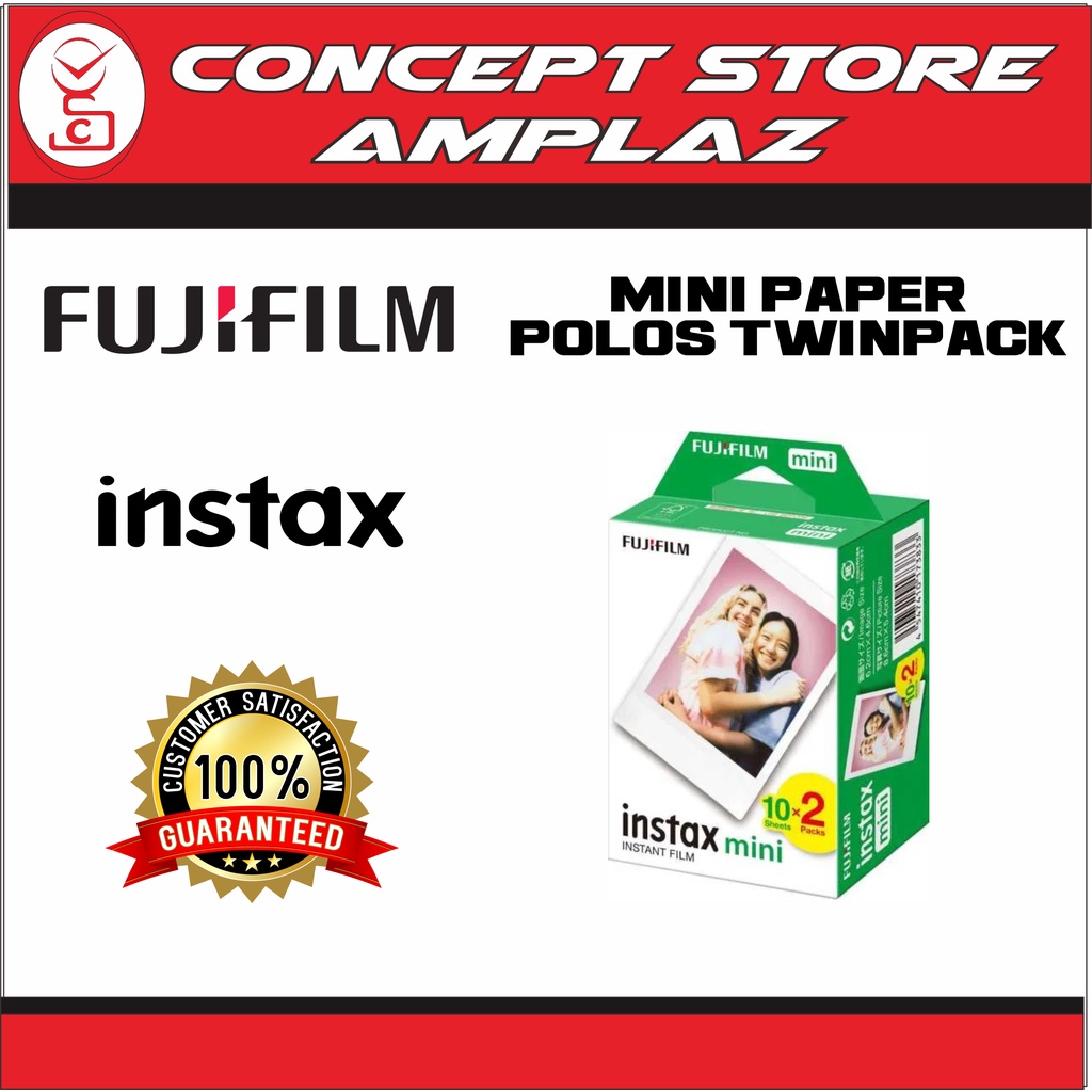 Jual FUJIFILM INSTAX PAPER MINI FILM PHOTO PAPER POLOS - 2 PACKS ...