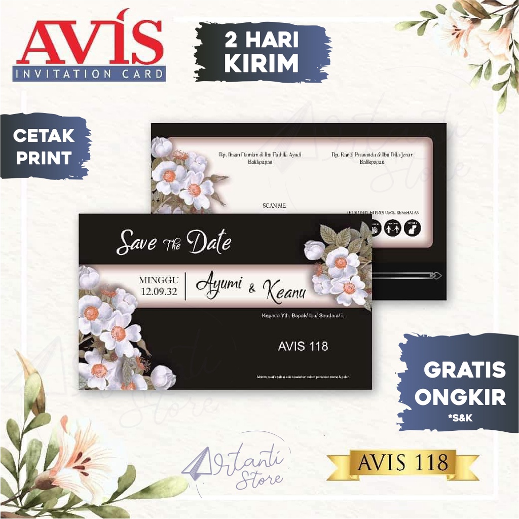 Jual UNDANGAN AVIS 118 KERTAS BLANKO UNDANGAN TERMURAH UNDANGAN NIKAH ...