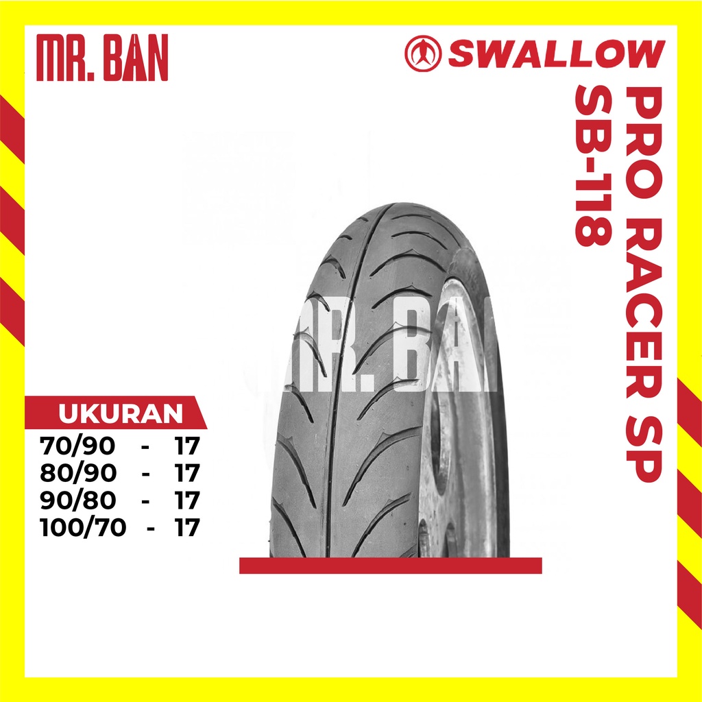 Jual BAN MOTOR RING 17 SWALLOW PRO RACER SP SB-118 TUBLES 70/90 80/90 ...