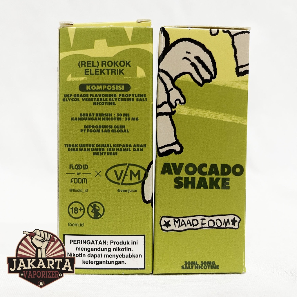 Jual [SALT] MAAD FOOM AVOCADO SHAKE SALTNIC 30ML 30MG BY FOOM | Shopee ...