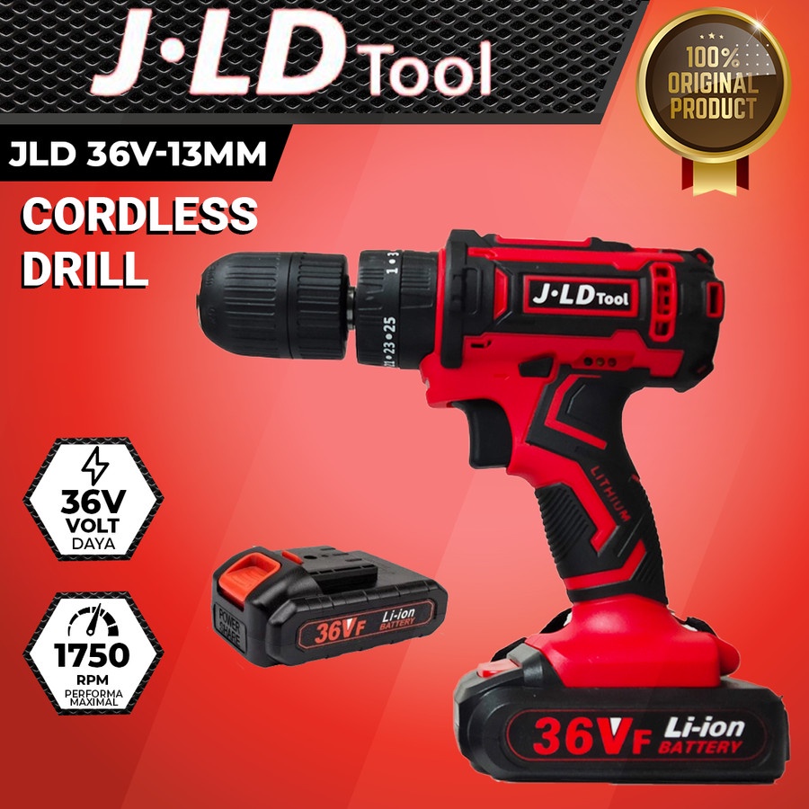 Jual Impact Drill Driver Cordless Hammer Drill JLD TOOL J.LD 36V 13Mm Mesin Bor Tembok Beton ...