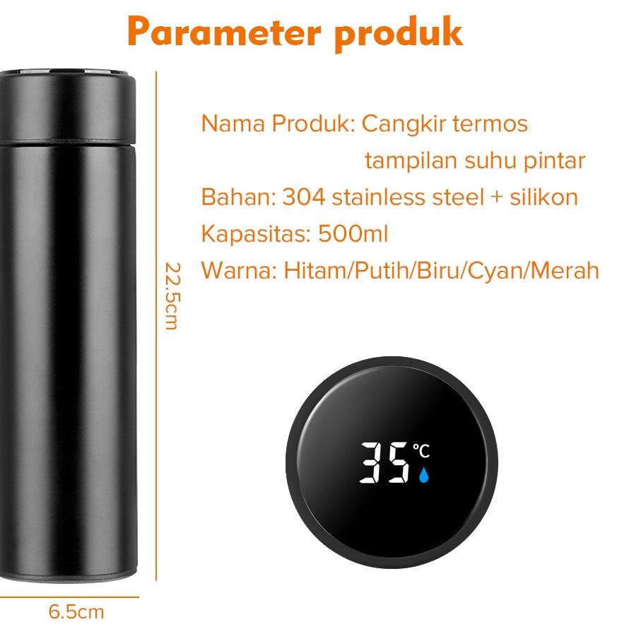Jual Special Price TROJOY Termos Air Panas LED Temperatur Suhu Botol ...