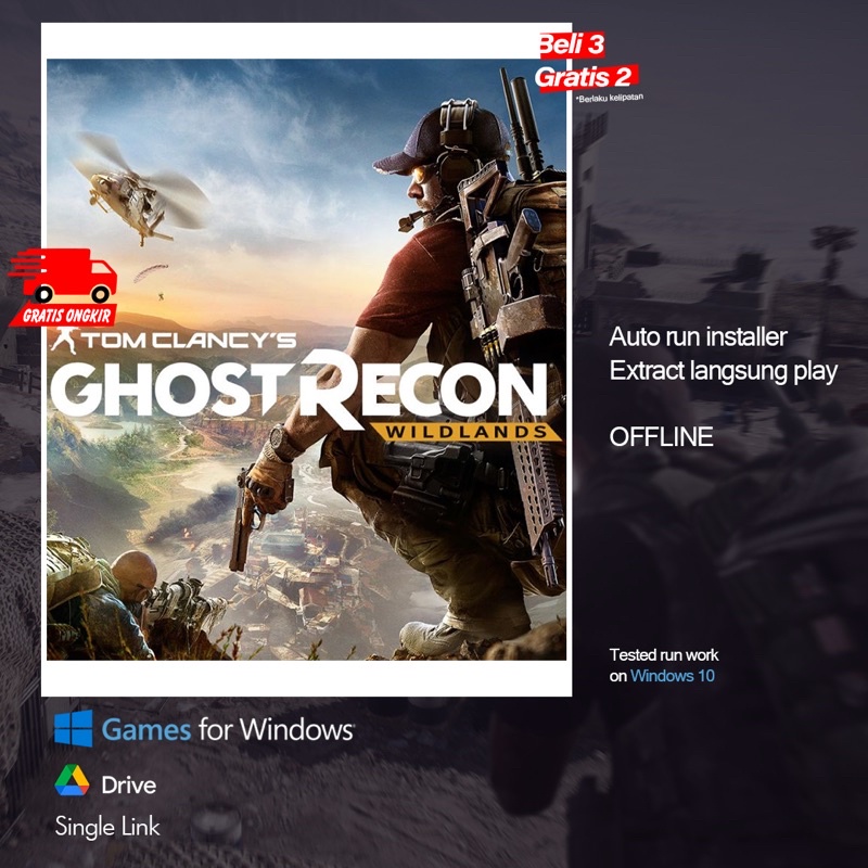 Jual Tom Clancys Ghost Recon Wildlands - Game PC Action Shooter - Download Langsung Play ...