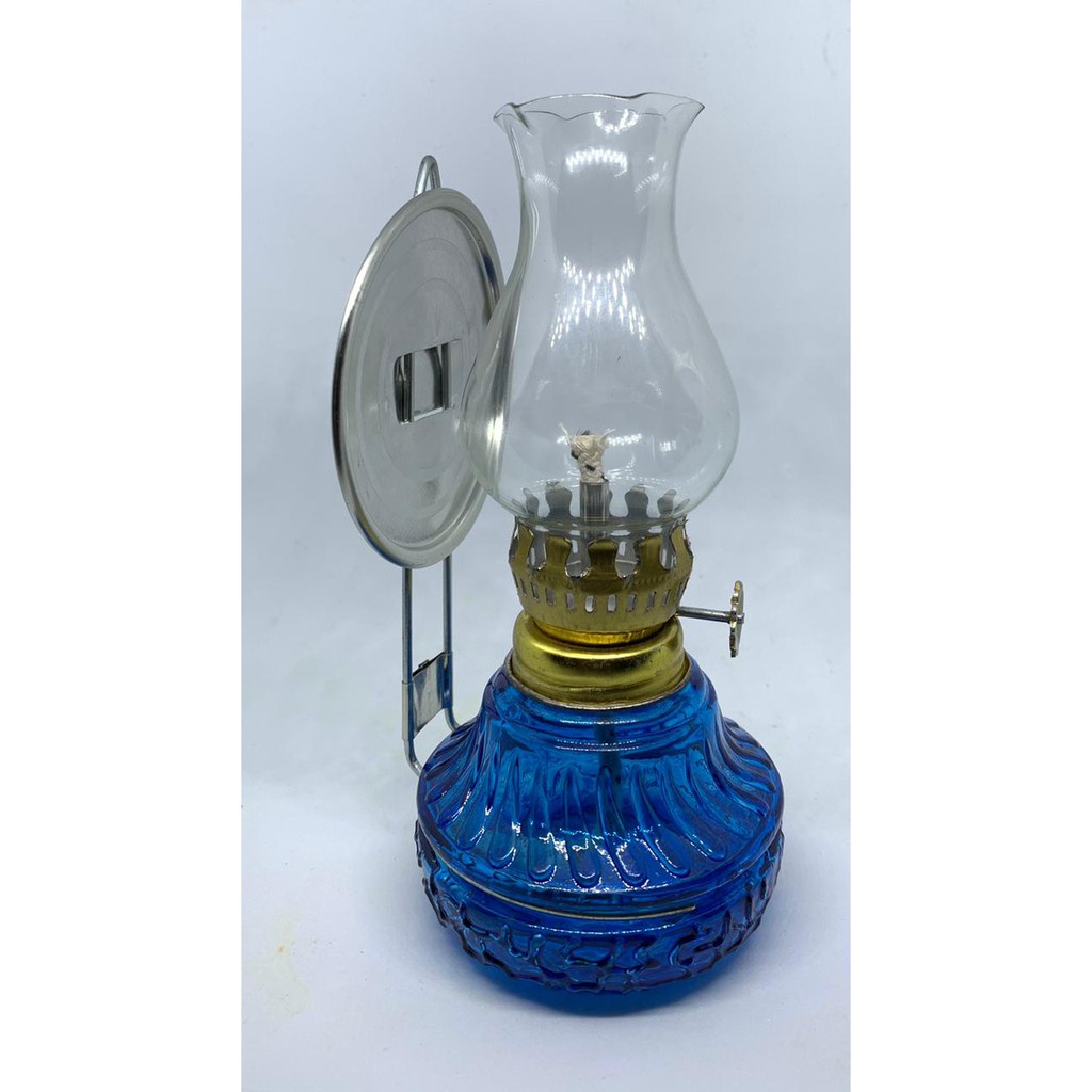 Jual Lampu sentir lampu minyak kaca warna biru - lampu minyak - lampu ...