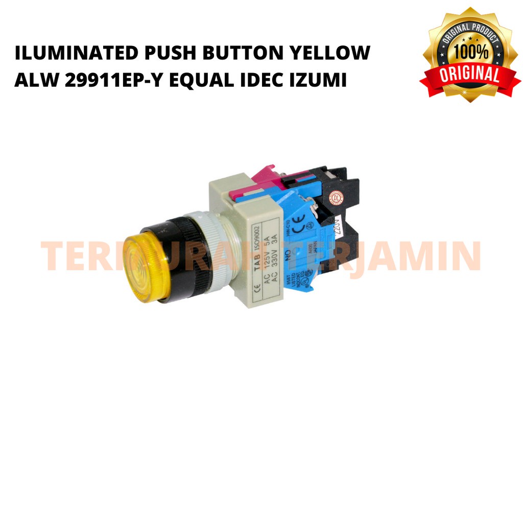 Jual ILUMINATED PUSH BUTTON YELLOW ALW 29911EP-Y EQUAL IDEC IZUMI ...