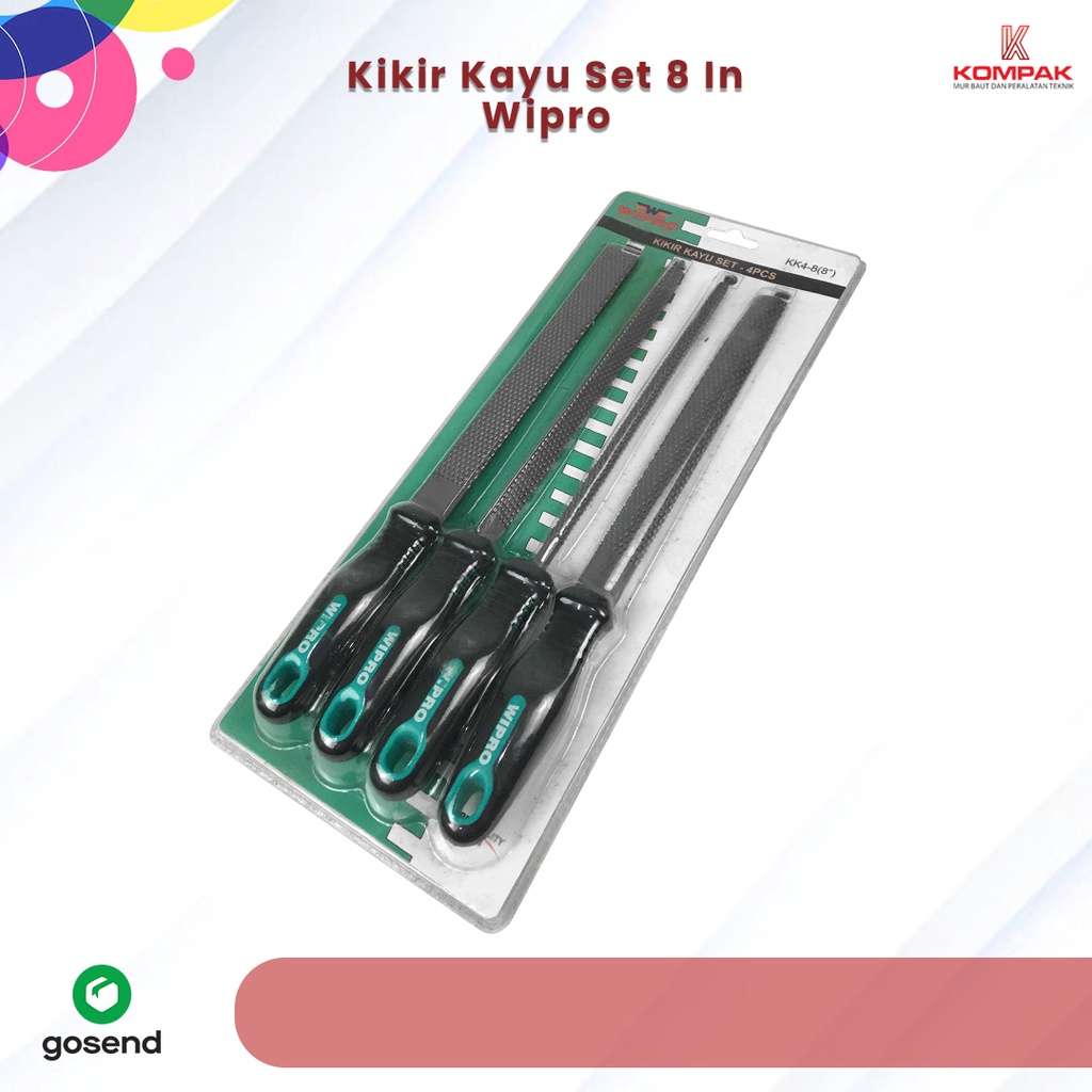 Jual 4pcs Kikir kayu set 8" ( Besar ) kikir tukang heavy duty Best Quality Wipro | Shopee Indonesia