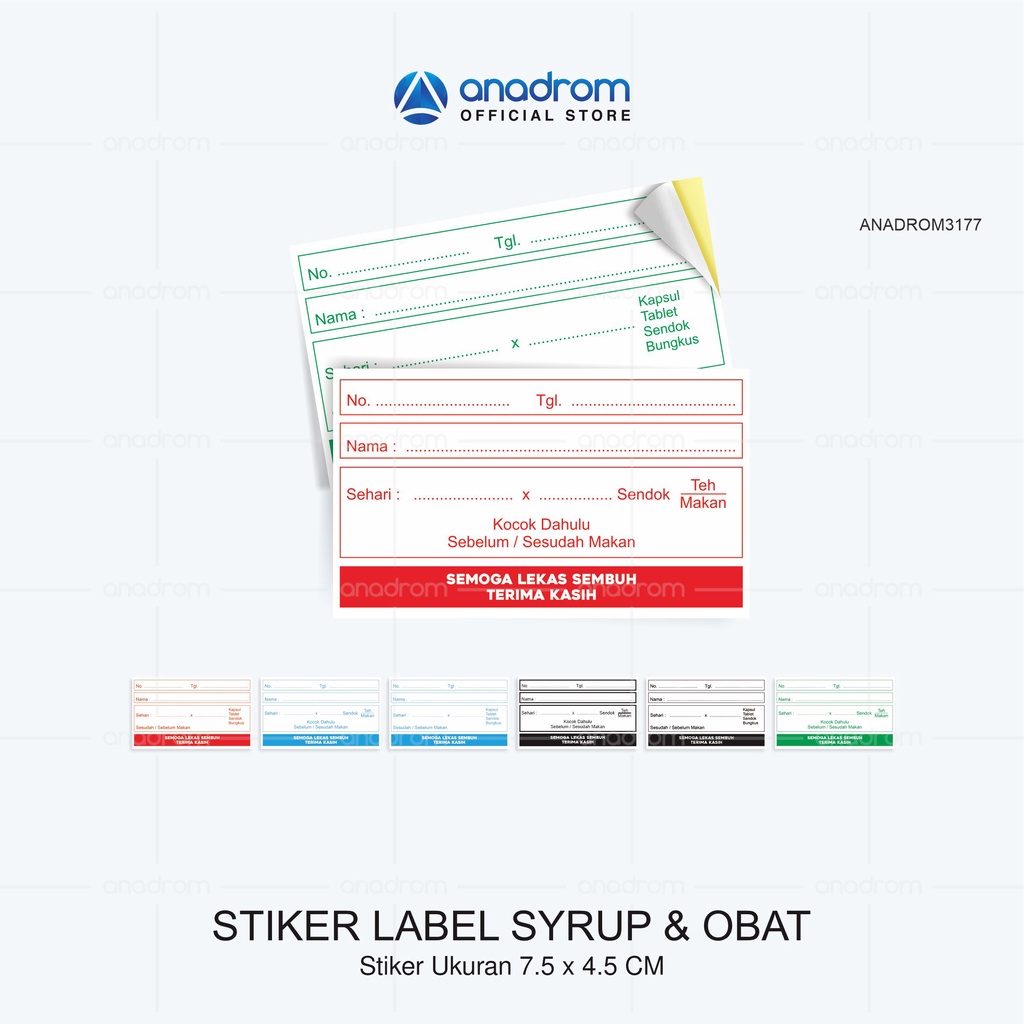 Jual Stiker Label Syrup & Obat I Sticker Label 1 PACK Isi 40 Pcs I ...