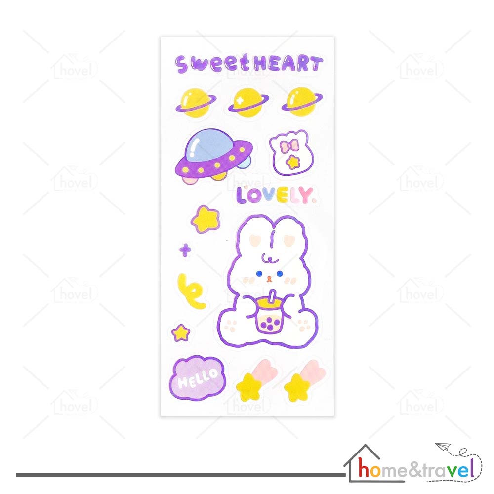 Jual HOVELSHOP Sticker Set Cartoon Diary Book Decoration Beruang ...