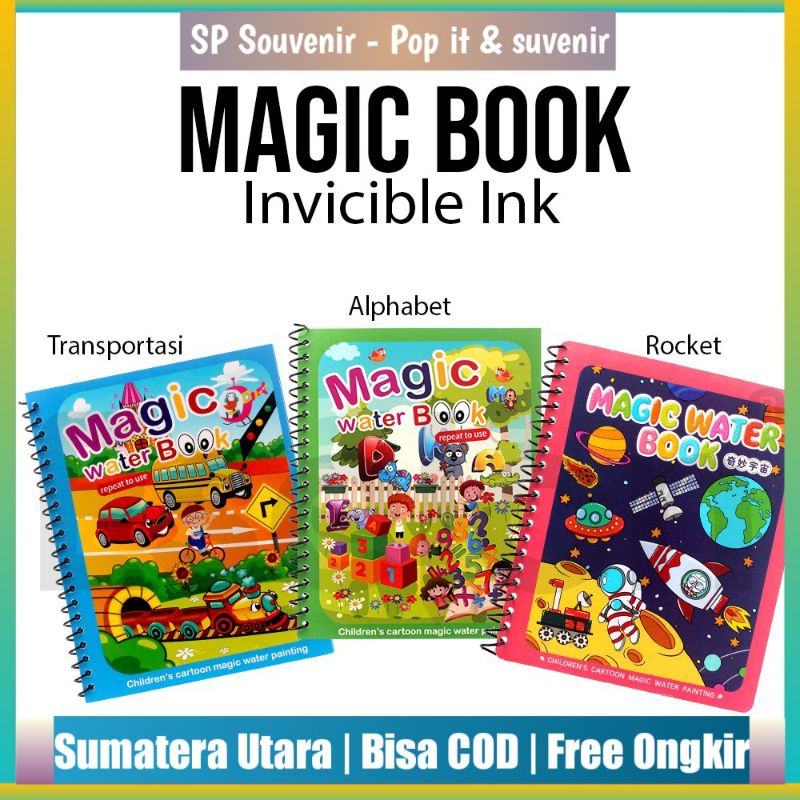 Jual Buku Gambar Mewarnai Magic Water Book | Magic Water Pen Buku Warna ...