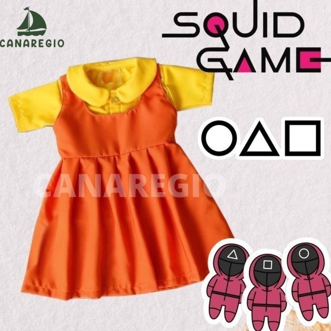 Jual Kostum Boneka Squid Game / Baju Viral / Kostum Photoshoot Anak ...