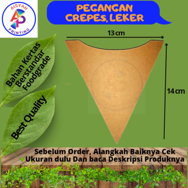 Jual Paper Lunch Crepes, Kertas Bungkus Crepes, Wadah Crepes, Brown ...