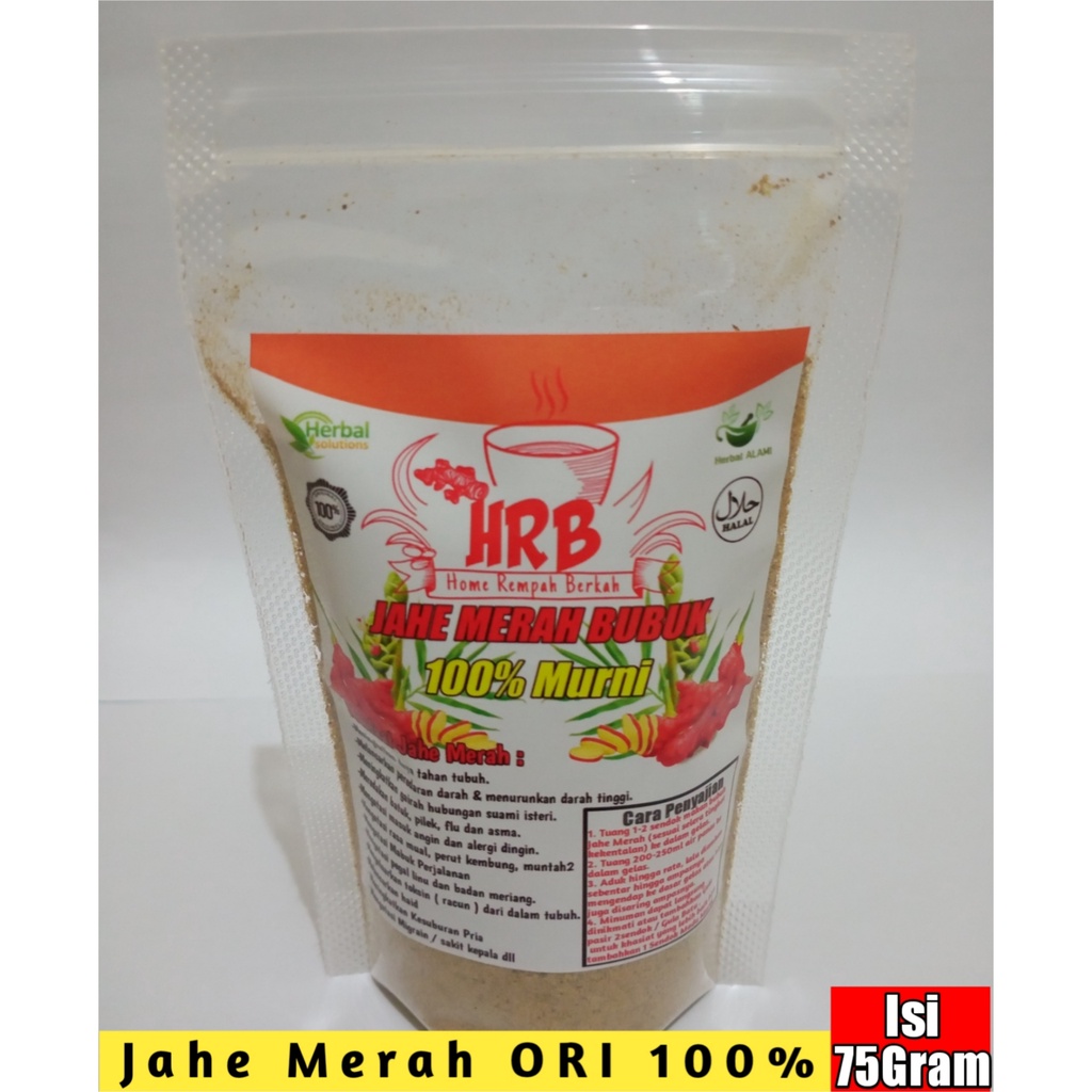 Jual Serbuk Jahe Merah Ori Isi 75 Gram / Murni Jahe Merah Bubuk 100% ... Jual Serbuk Jahe Merah Ori Isi 75 Gram / Murni Jahe Merah Bubuk 100% ...
