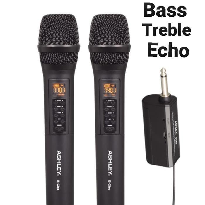 Jual mic wireless ashley echo / e cho bisa atur echo treble bass ...
