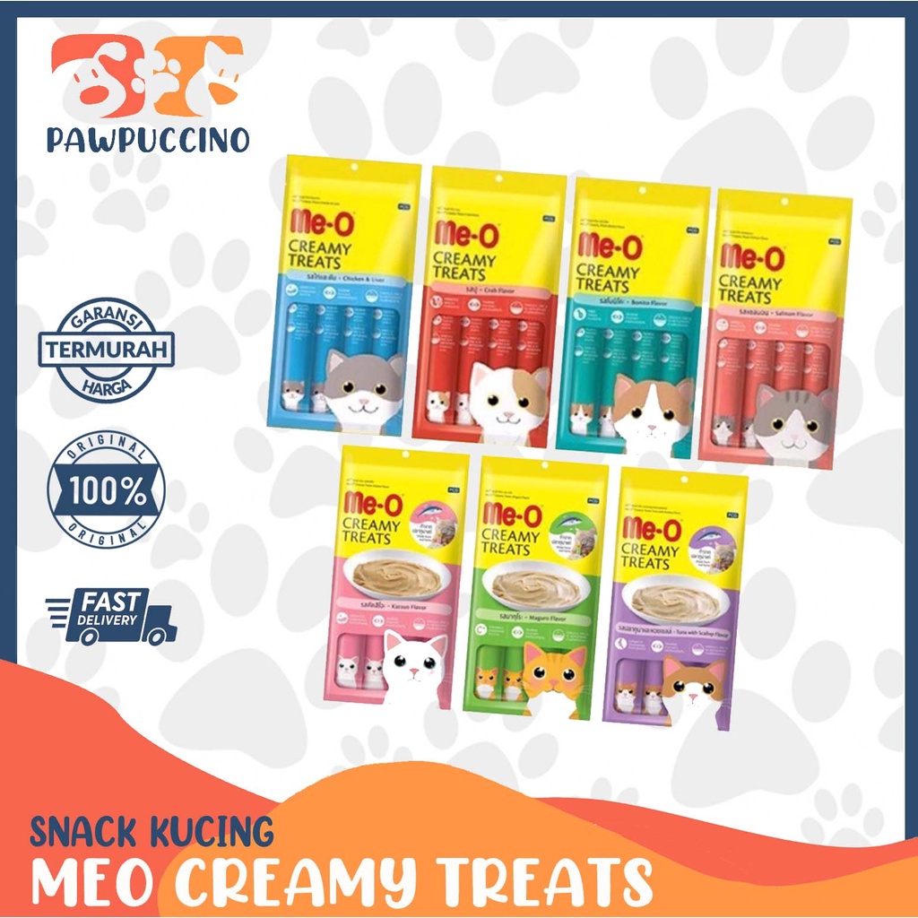 Jual Me-O Meo Creamy Treats Snack Kucing / Cemilan Kucing | Shopee ...