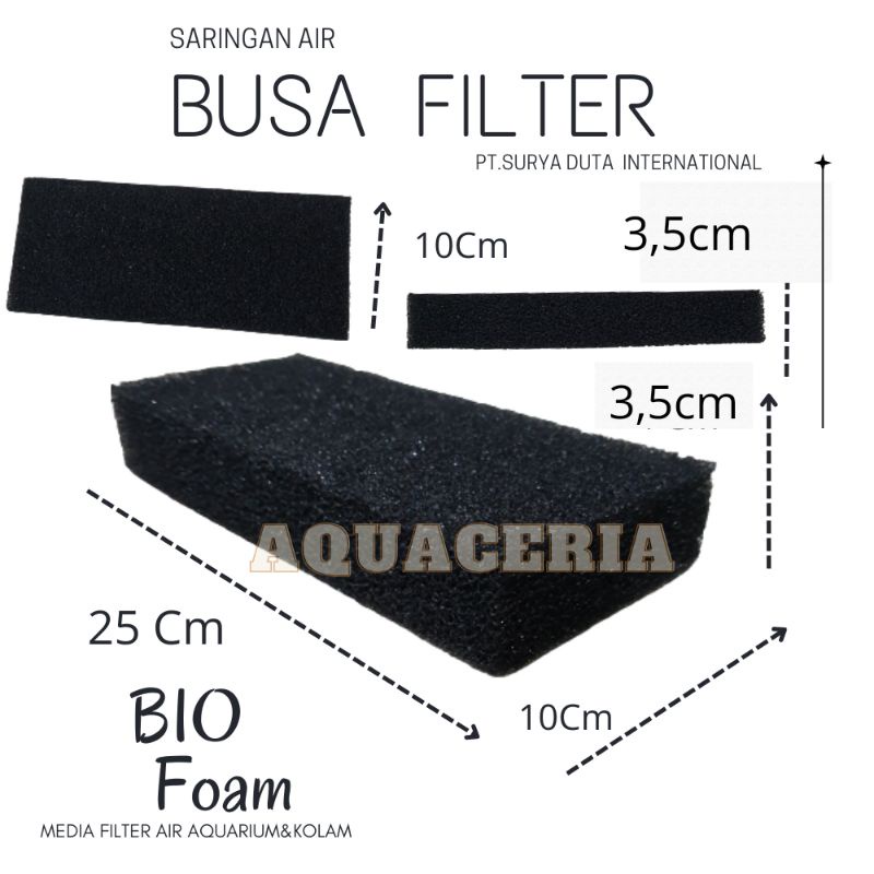 Jual Busa media filter Aquarium kolam Biofoam(lokal) 25x10x3,5cm media ...