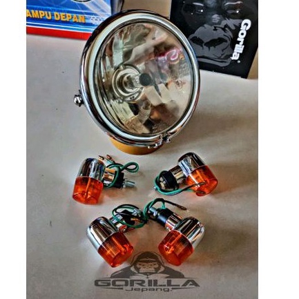 Jual lampu depan jute pesek set sen palu bulat all motor GL TIGER GLPRO ...