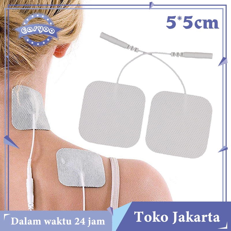 Jual Isi 2 Pad Tens Elektroda 5*5cm Bantalan Tempel Elektroda Putih ...
