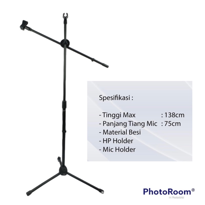 Jual Stand / tiang mic Tinggi berdiri holder microphone | Shopee Indonesia