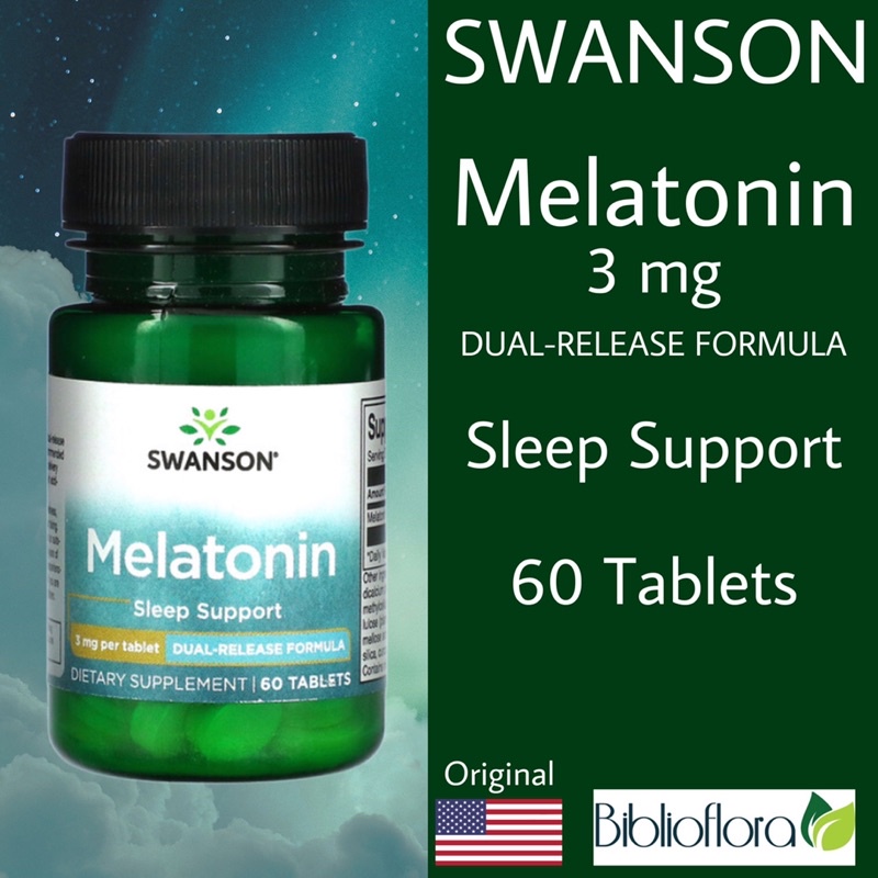 Jual Swanson Melatonin 3 mg 60 tablets dual release formula | Shopee ...