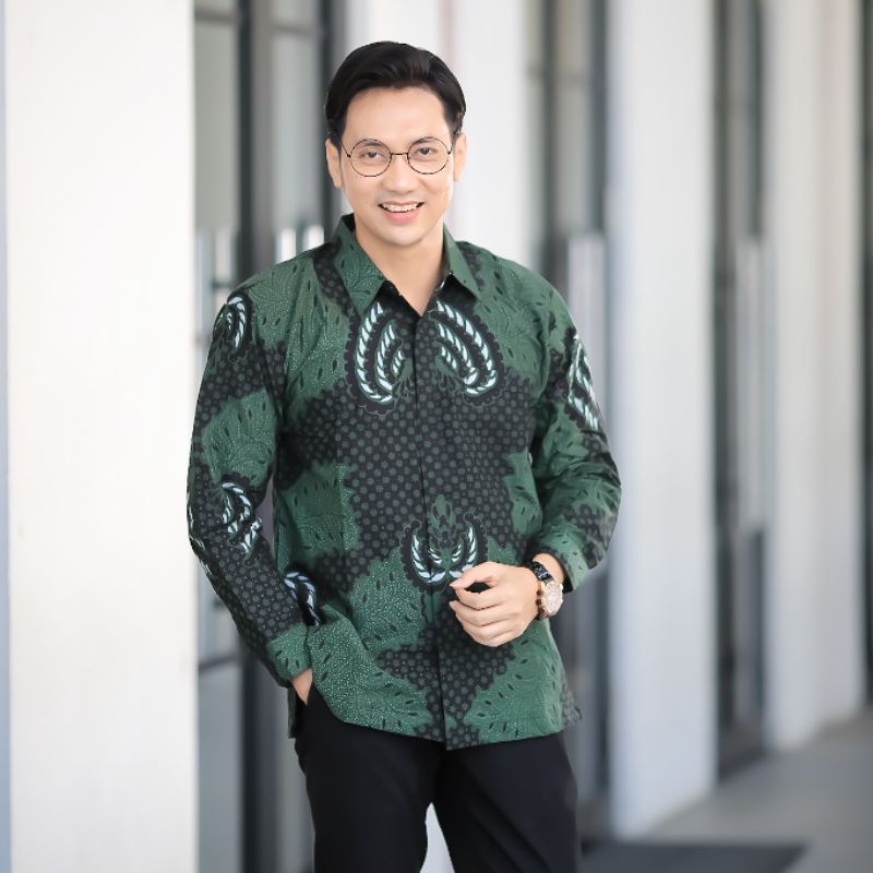 Jual BATIK BOLO DEWO Motif Truntum Hijau Hem Atasan Kemeja Baju Batik ...