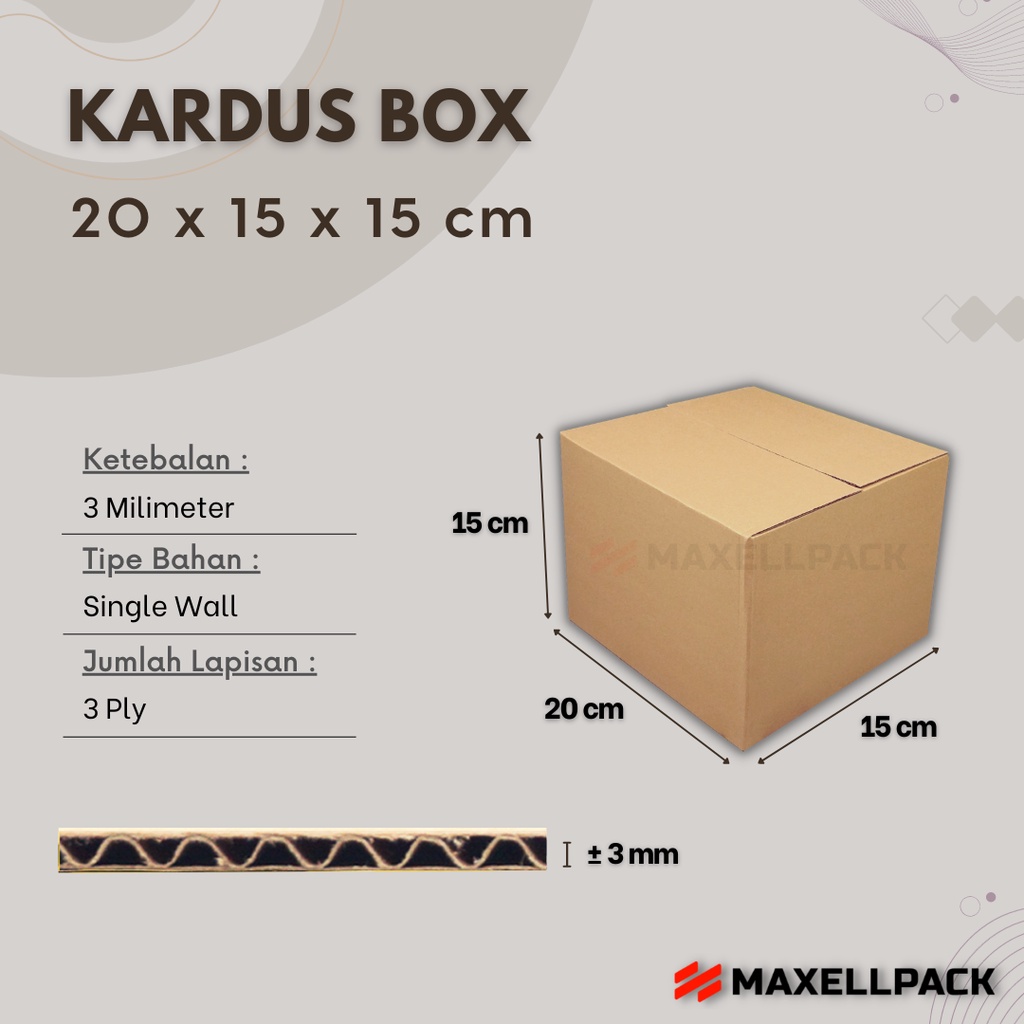 Jual Kardus Karton Box 20x15x15 CM Dus Packing Packaging Polos Baru ...