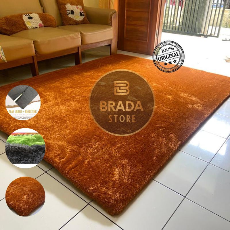 Jual Surpet Kasur Karpet Lantai Bulu Rasfur Ruang Tamu Kamar Tidur Polos 100cm X 160cm warna ...