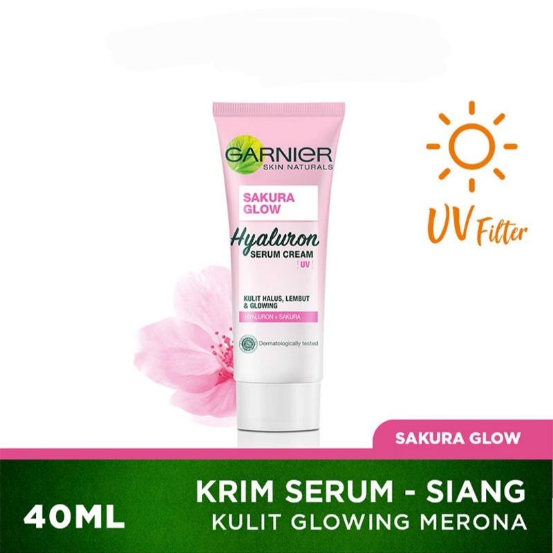 Jual Garnier sakura glow day cream UV 40ml | Shopee Indonesia