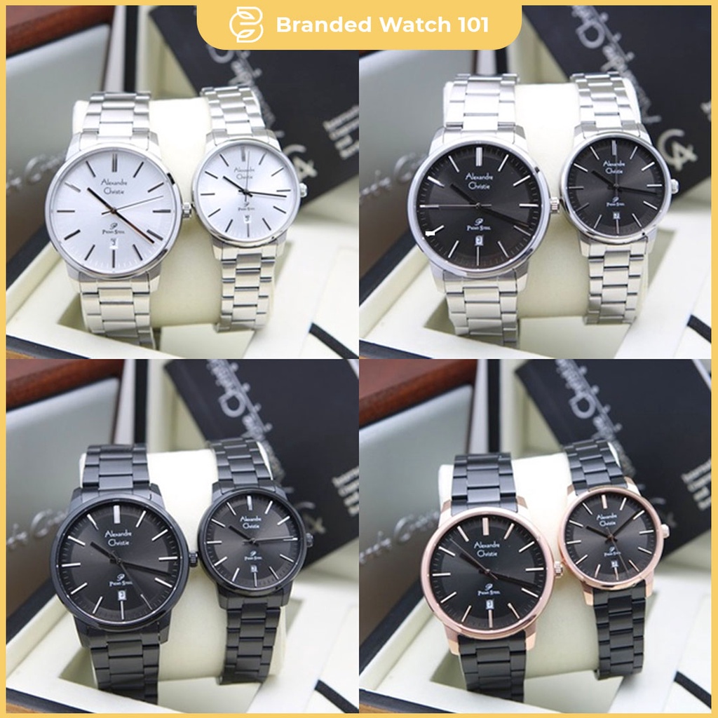Jual ORIGINAL Jam Tangan Pria & Wanita Couple Alexandre Christie AC ...