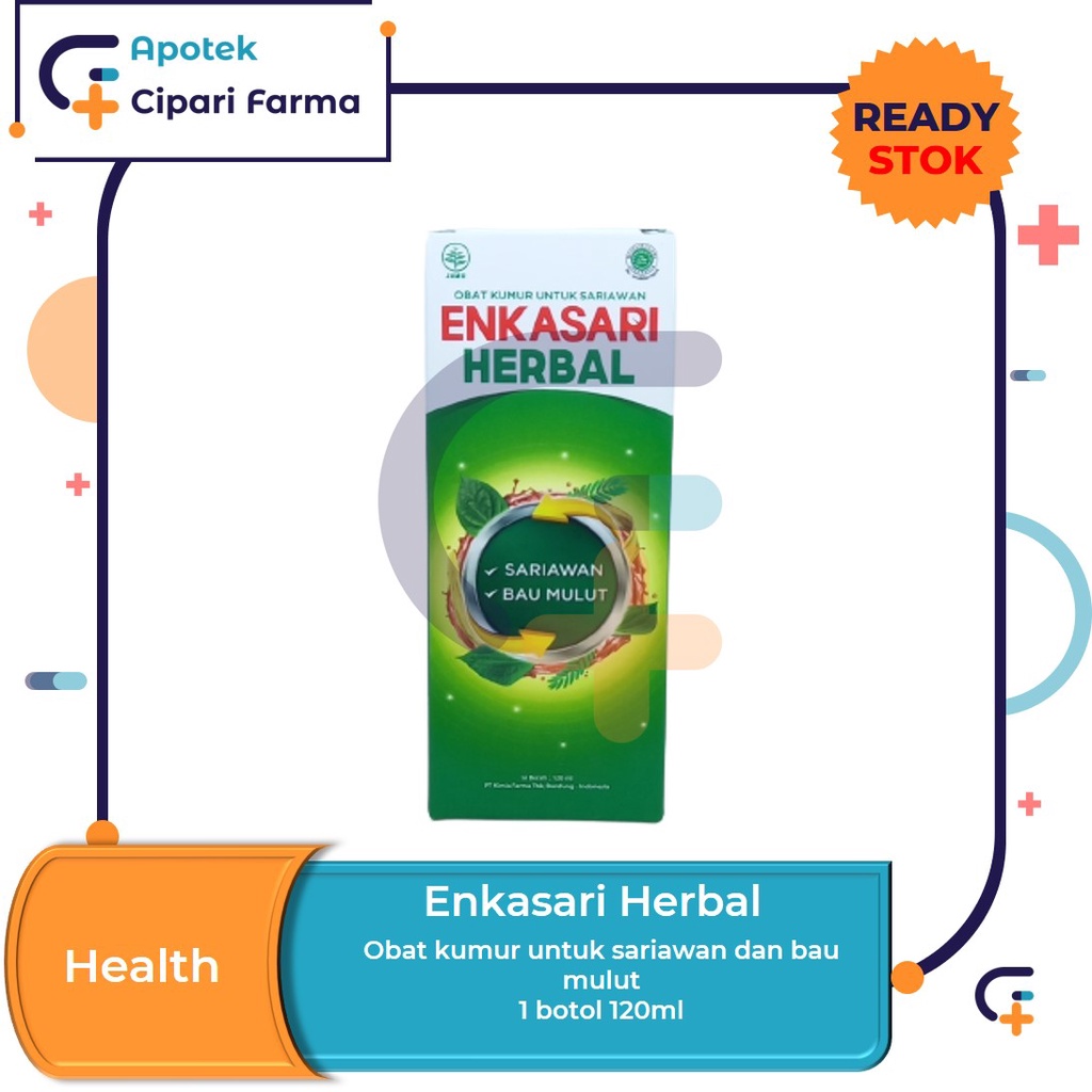 Jual Enkasari Herbal Cairan Obat Kumur Untuk Sariawan | Bau Mulut 120ml ...