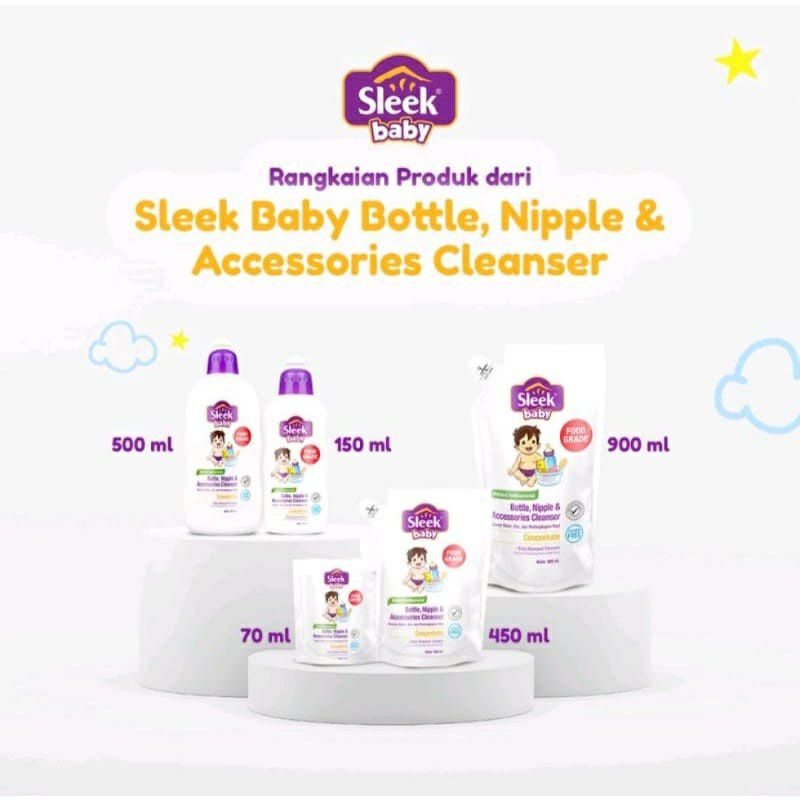 Jual Sleek Bottle Niple Cleanser | Sabun Cuci Botol Bayi 70ml, 150ml ...