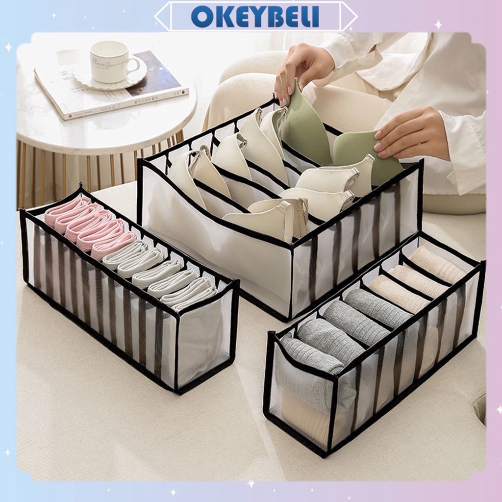 Jual •OKEY BELI•OP936 Storage Box Organizer Celana Dalam Tempat ...