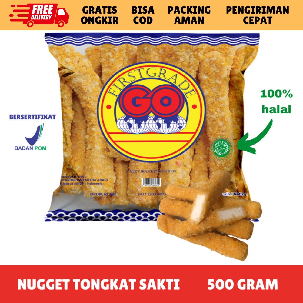Jual [FROZEN FOOD GO] FISH NUGGET STICK ISI 20 (500Gr) NAGET STIK IKAN ...
