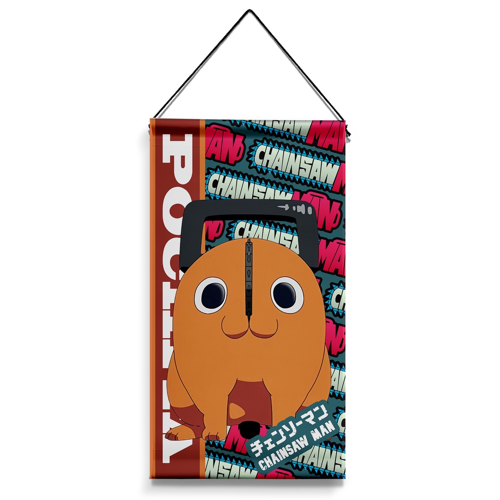 Jual Roll Banner Poster Gantung Dinding Anime Chainsaw Man Wall Decor ...
